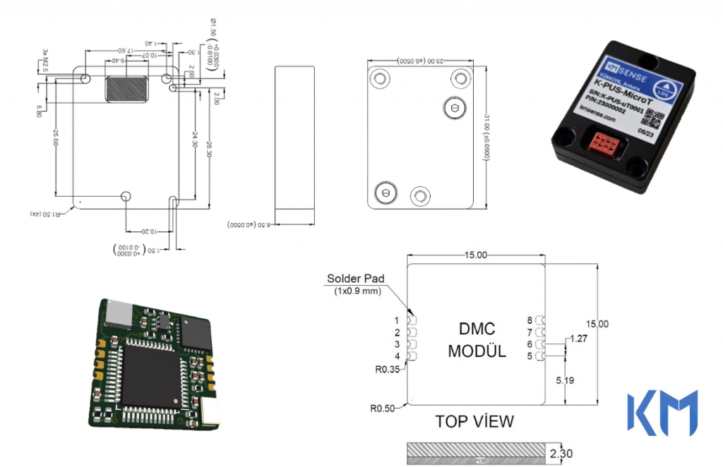 DIGITAL MAGNETIC COMPASS - Micro - KM-SENSE